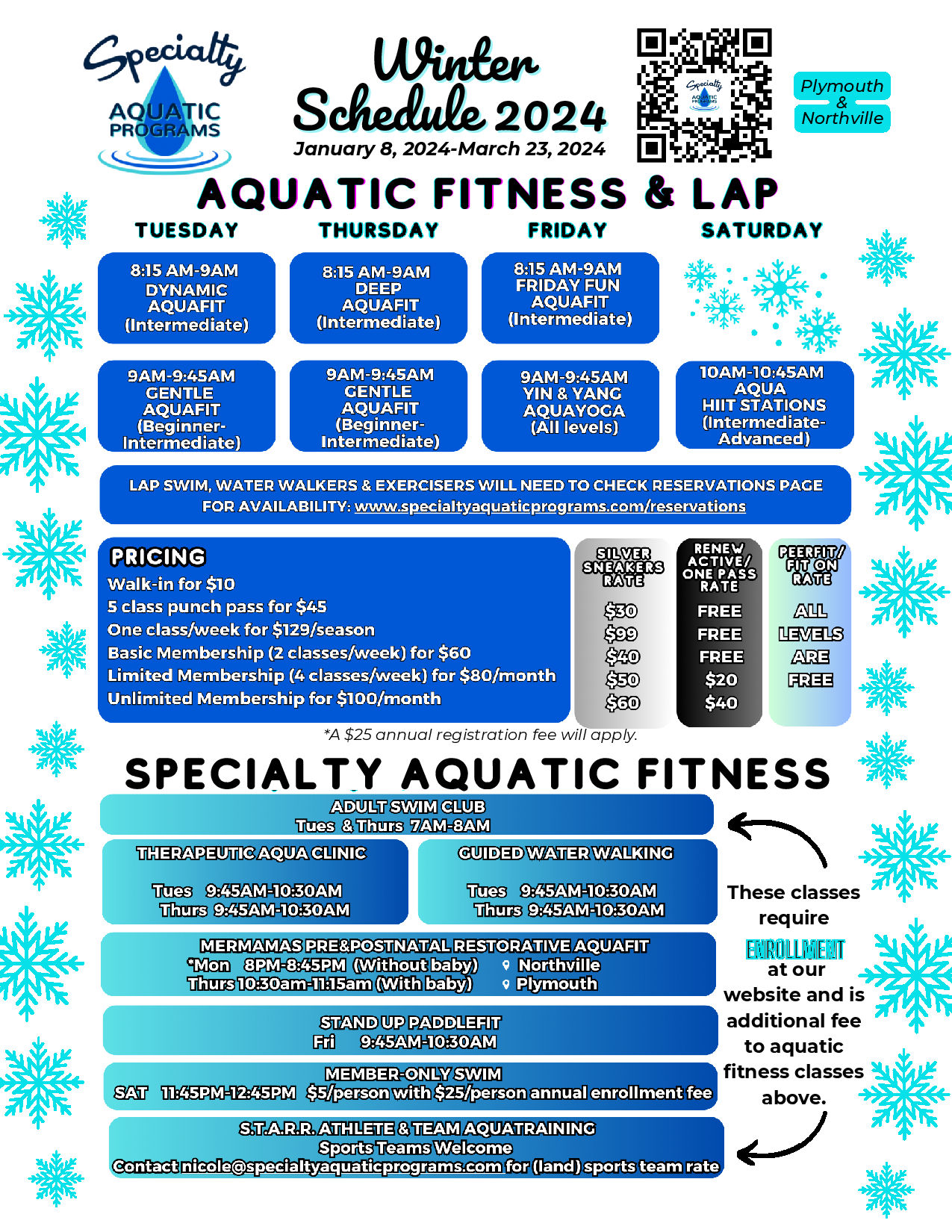 More Info – Specialty Aquatic Programs